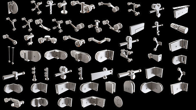 hardware for window 3D models in stainless steel 3D model | CGTrader
