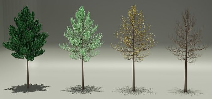3D model low poly leaf tree VR / AR / low-poly | CGTrader