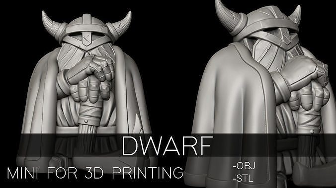 Dwarf mini for 3D printing 3D model 3D printable | CGTrader