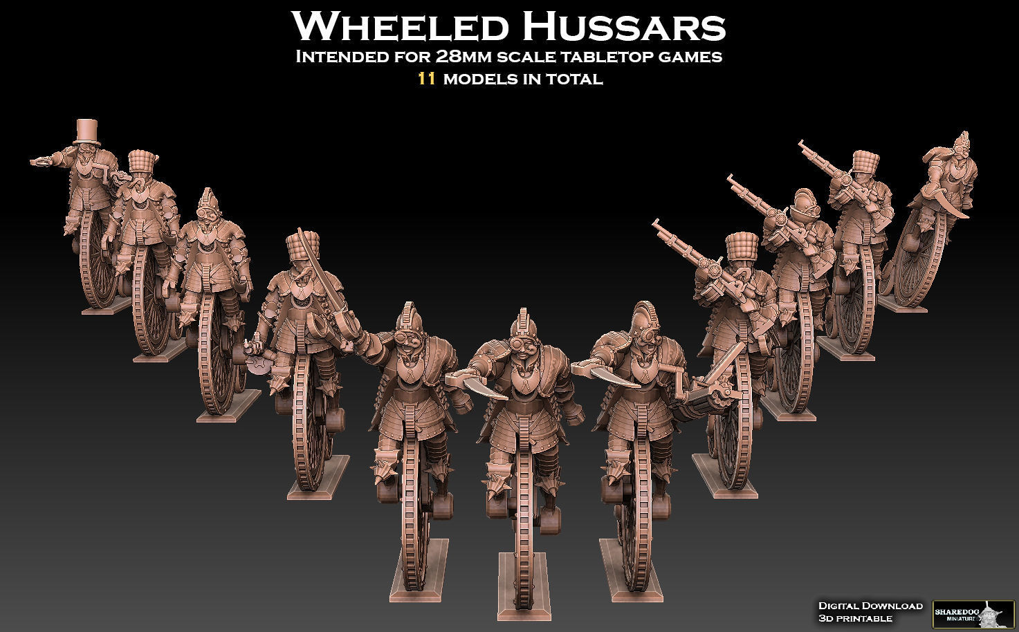 Steampunk Wheeled Hussars Cavalry 3D model 3D printable | CGTrader