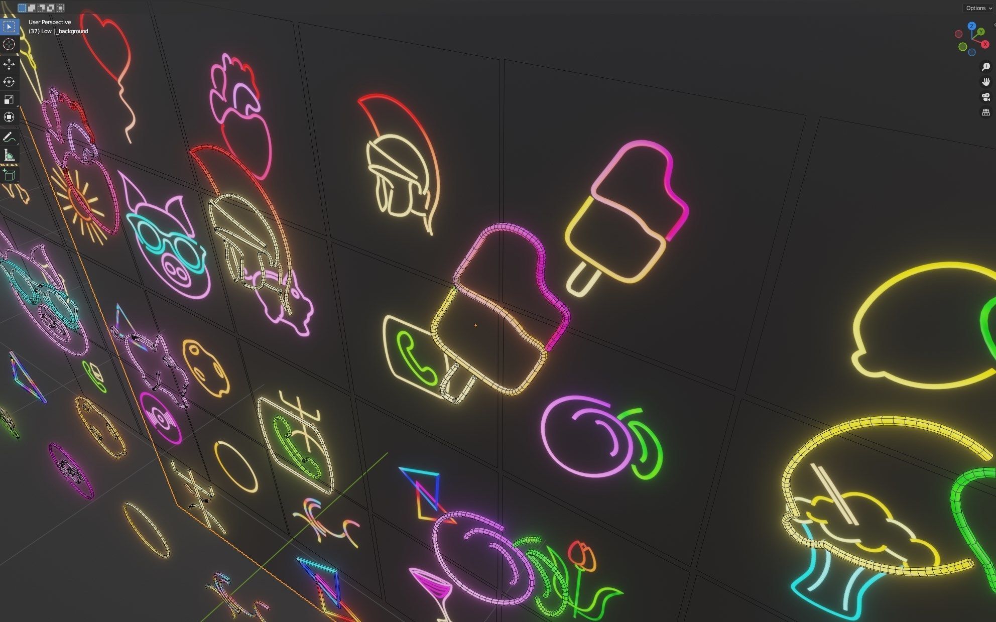 3D model Ultimate Neon Sign pack 4 VR / AR / low-poly | CGTrader