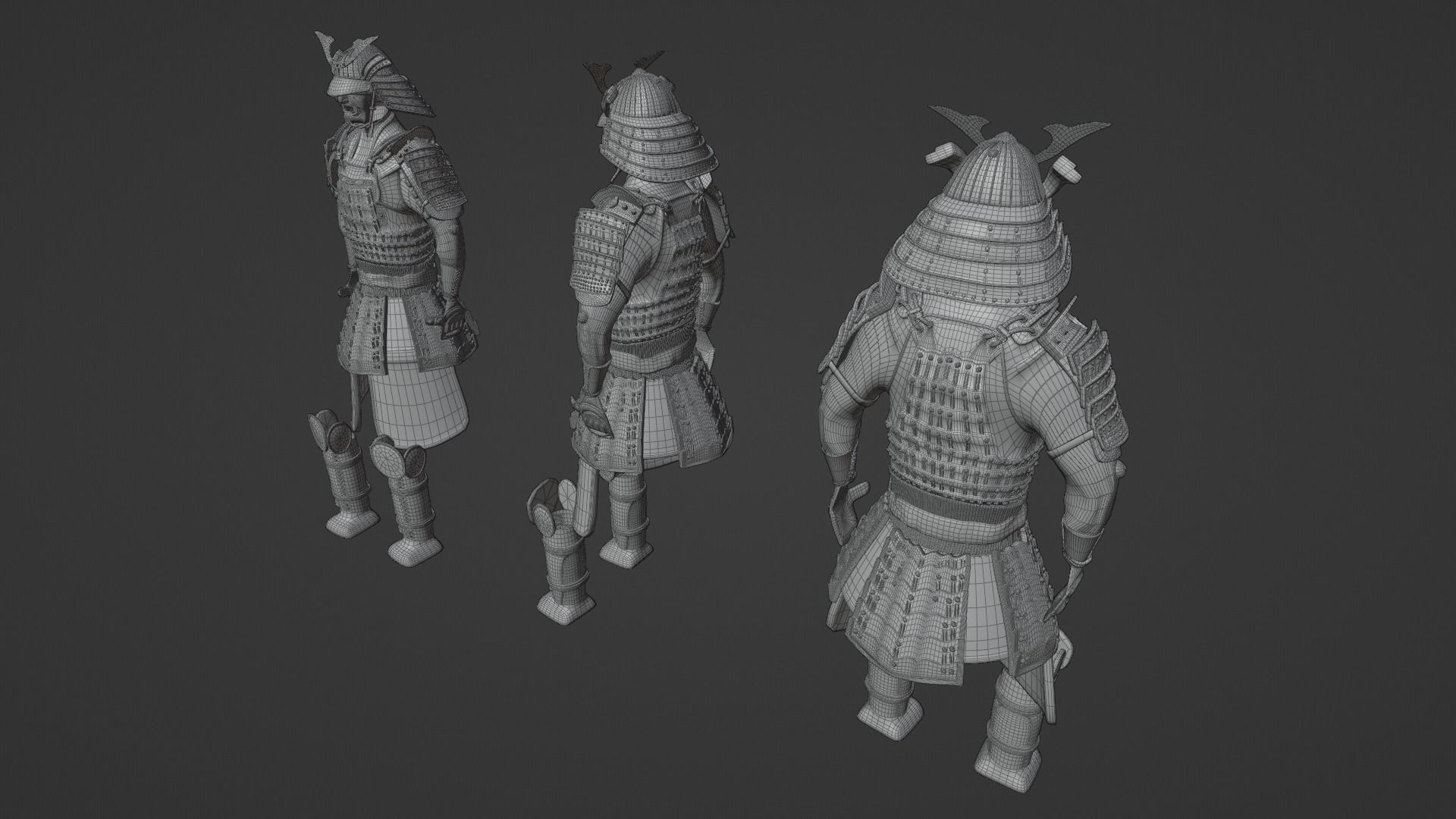 3D model Samurai Armor Game Ready PBR VR / AR / low-poly | CGTrader