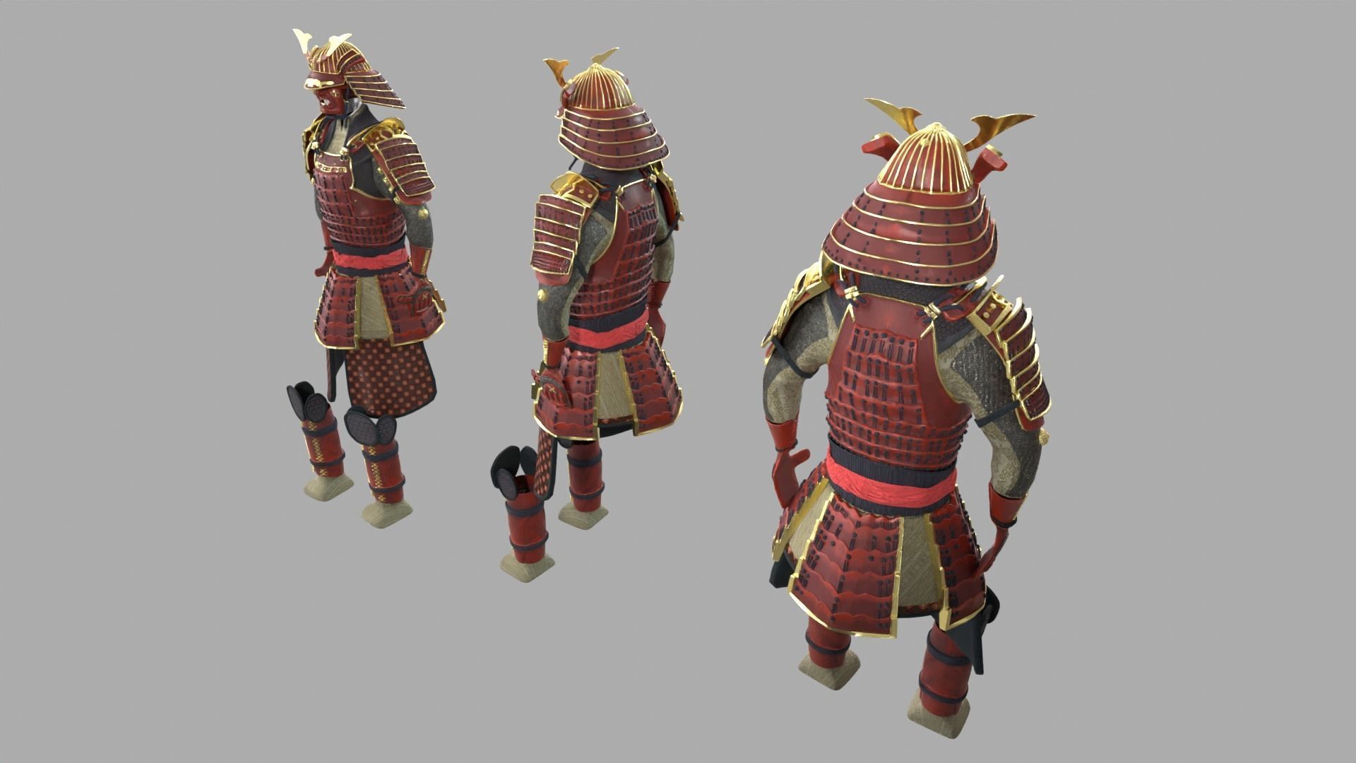 3D model Samurai Armor Game Ready PBR VR / AR / low-poly | CGTrader