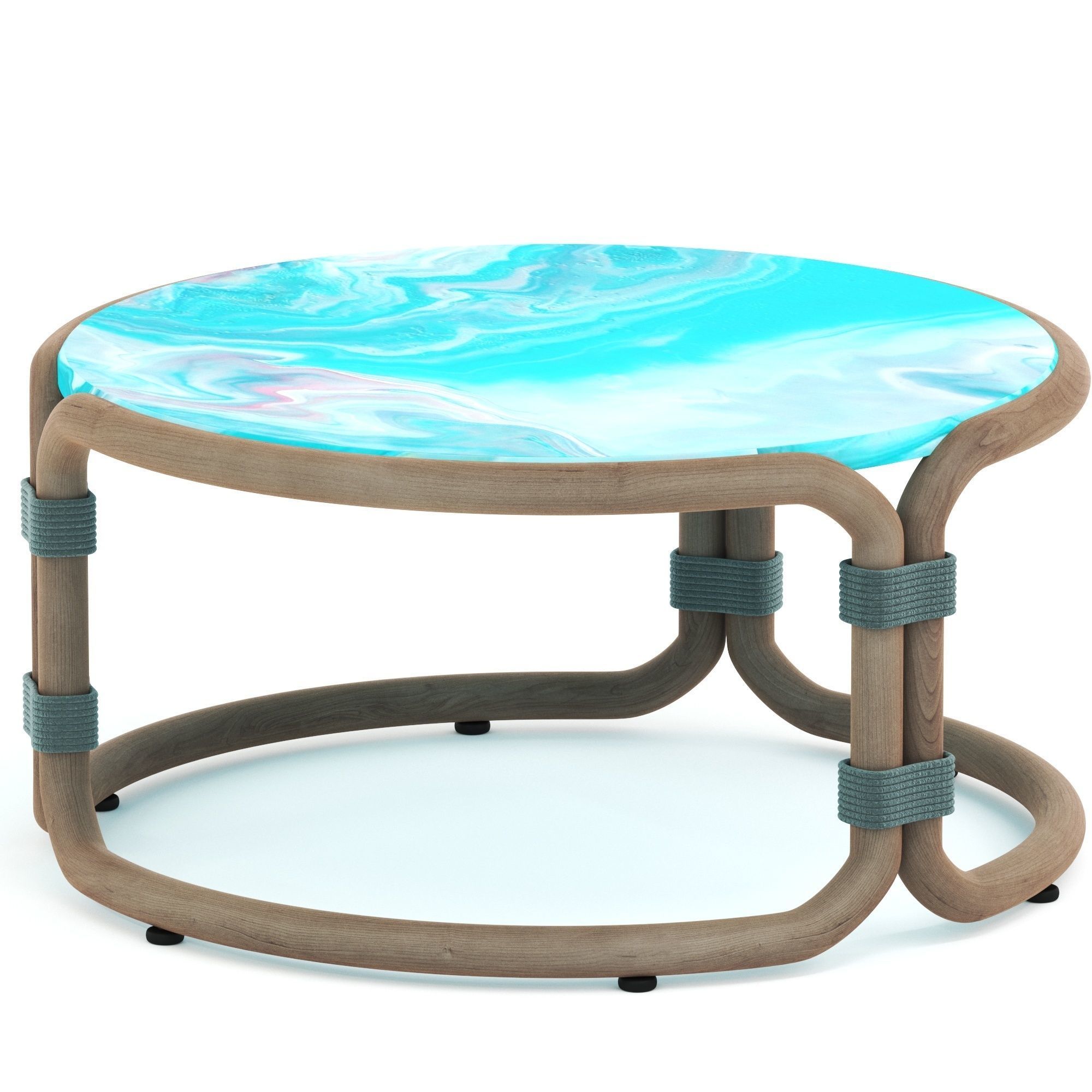 ROTIN Round coffee table Ethimo 3D model | CGTrader