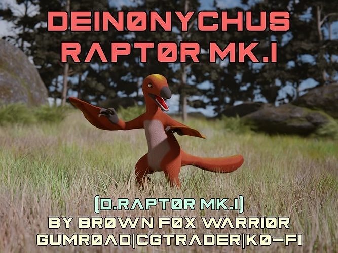 3D model Deinonychus Raptor Mk I for VRChat VR / AR / low-poly | CGTrader
