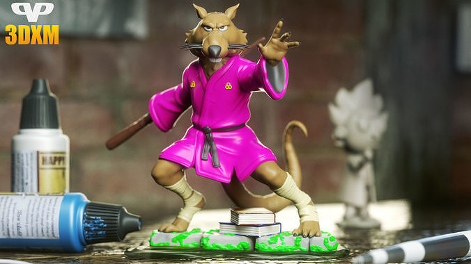 Splinter TMNT STL for 3D Printing ChibiSTL 3DXM 3D model 3D printable ...