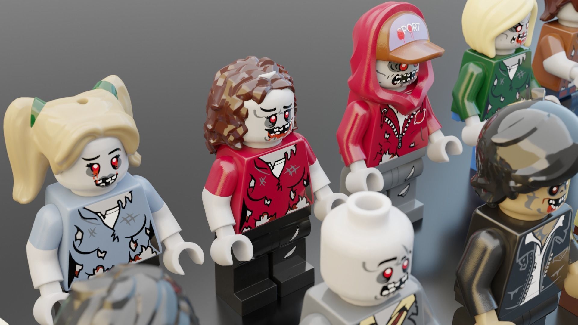 Lego Zombie pack 3D model | CGTrader