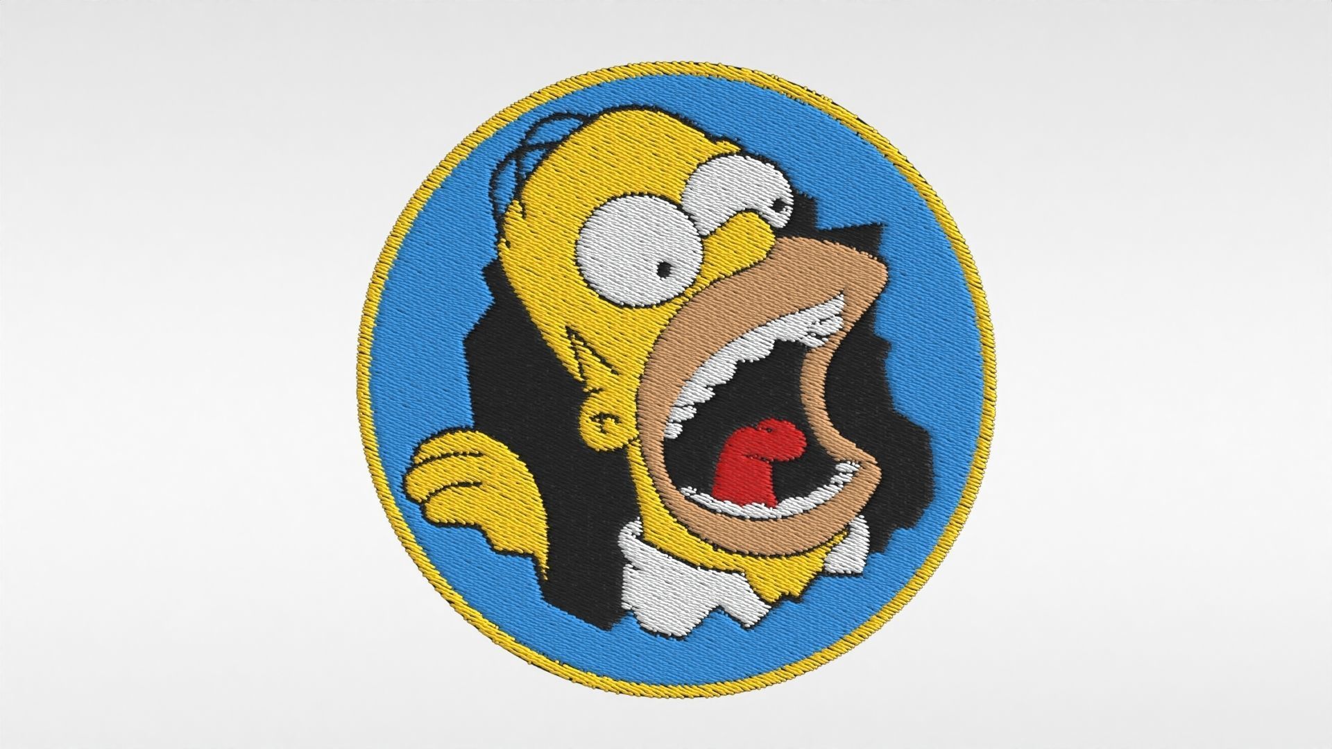 3D model Embroidered Patch Homer Simpson VR / AR / low-poly | CGTrader