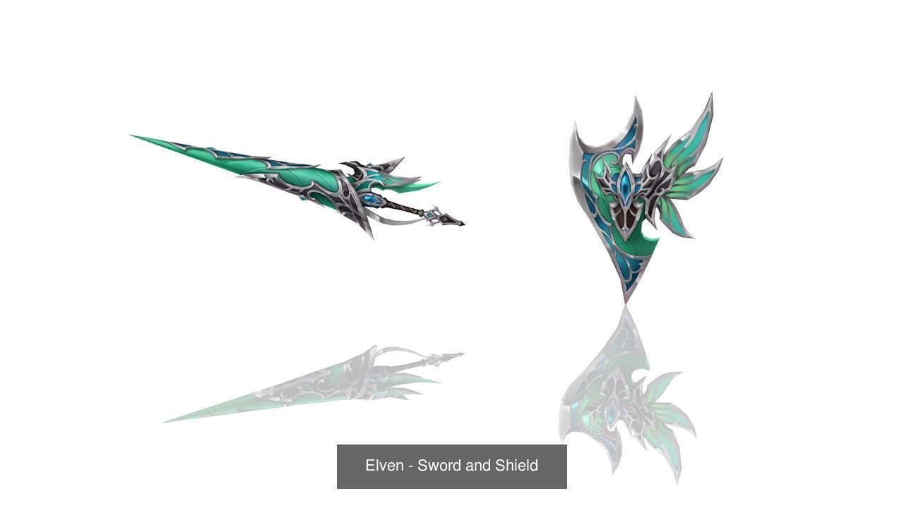 3D Model Collection Elven Weapons VR / AR / low-poly | CGTrader