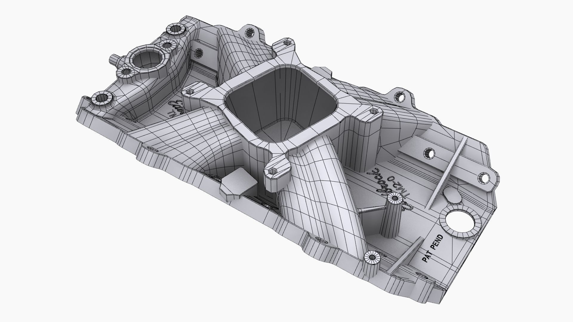 3D model Edelbrock TM 2-0 Bigblock Chevy intake manifold VR / AR / low ...