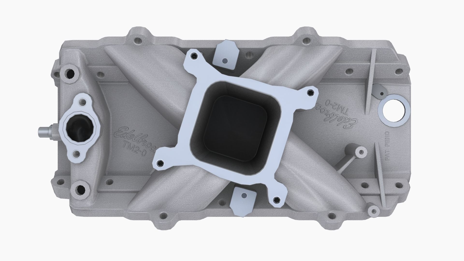 3D model Edelbrock TM 2-0 Bigblock Chevy intake manifold VR / AR / low ...