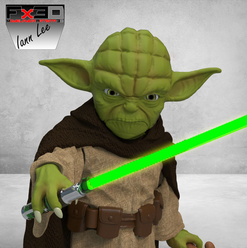 MAESTRO JEDI YODA STAR WARS DIVIDIDO Y CON ENCASTRES 3D model 3D ...