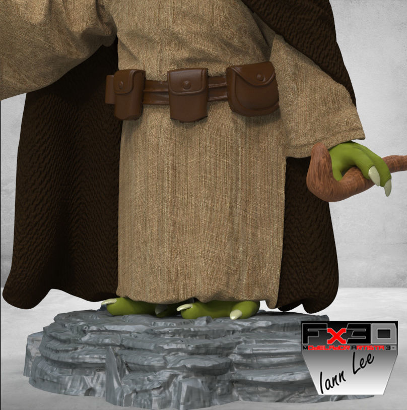 MAESTRO JEDI YODA STAR WARS DIVIDIDO Y CON ENCASTRES 3D model 3D ...