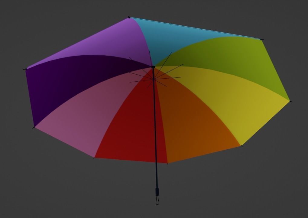 3D model Umbrella with textures VR / AR / low-poly | CGTrader