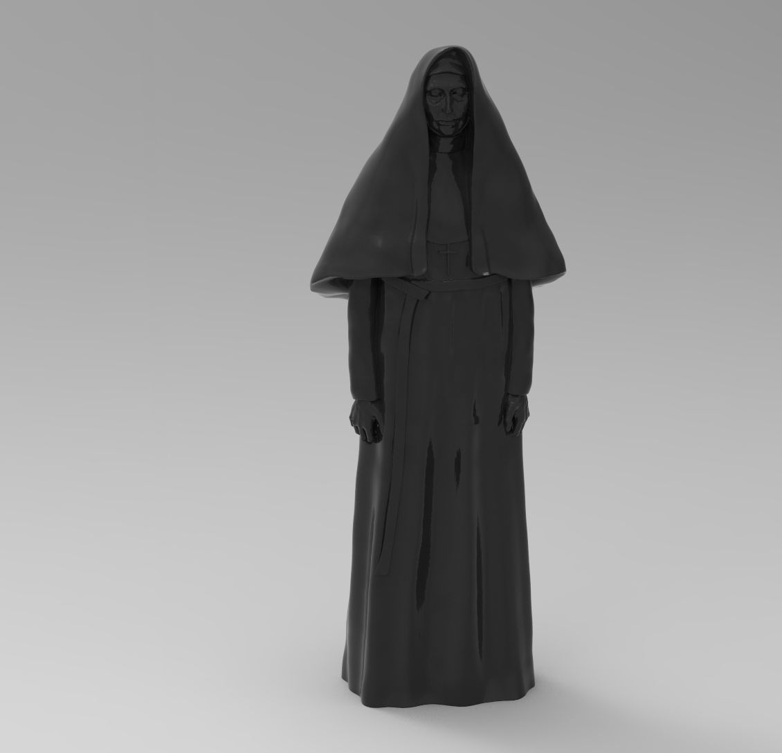 VALAK statue of nun wearing cloak 3D model 3D printable | CGTrader