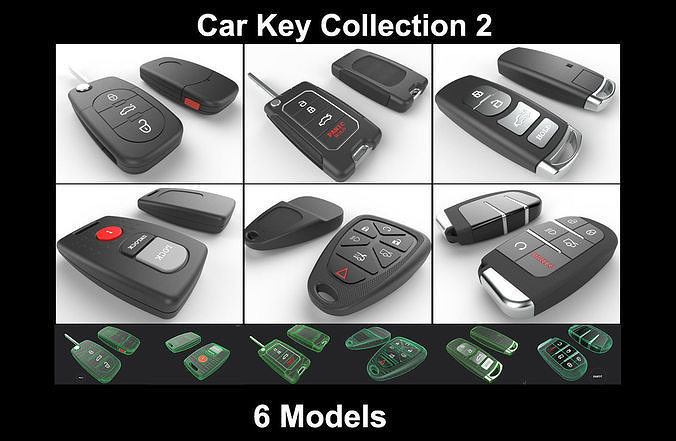 Car Key Collection 2 - 6 Models | CGTrader