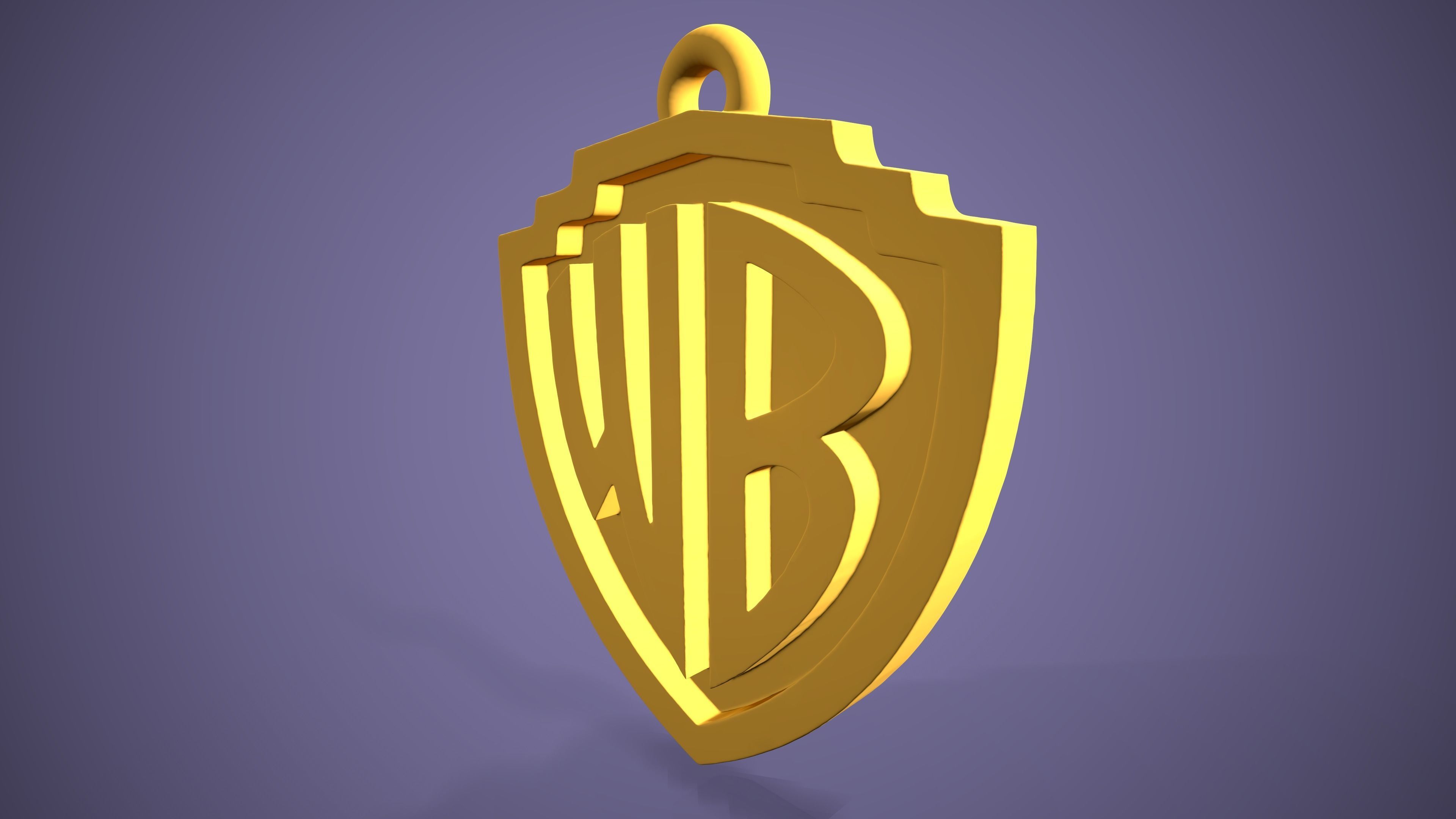 WARNER BROS LOGO PRINT KEYCHAIN 3D model 3D printable | CGTrader