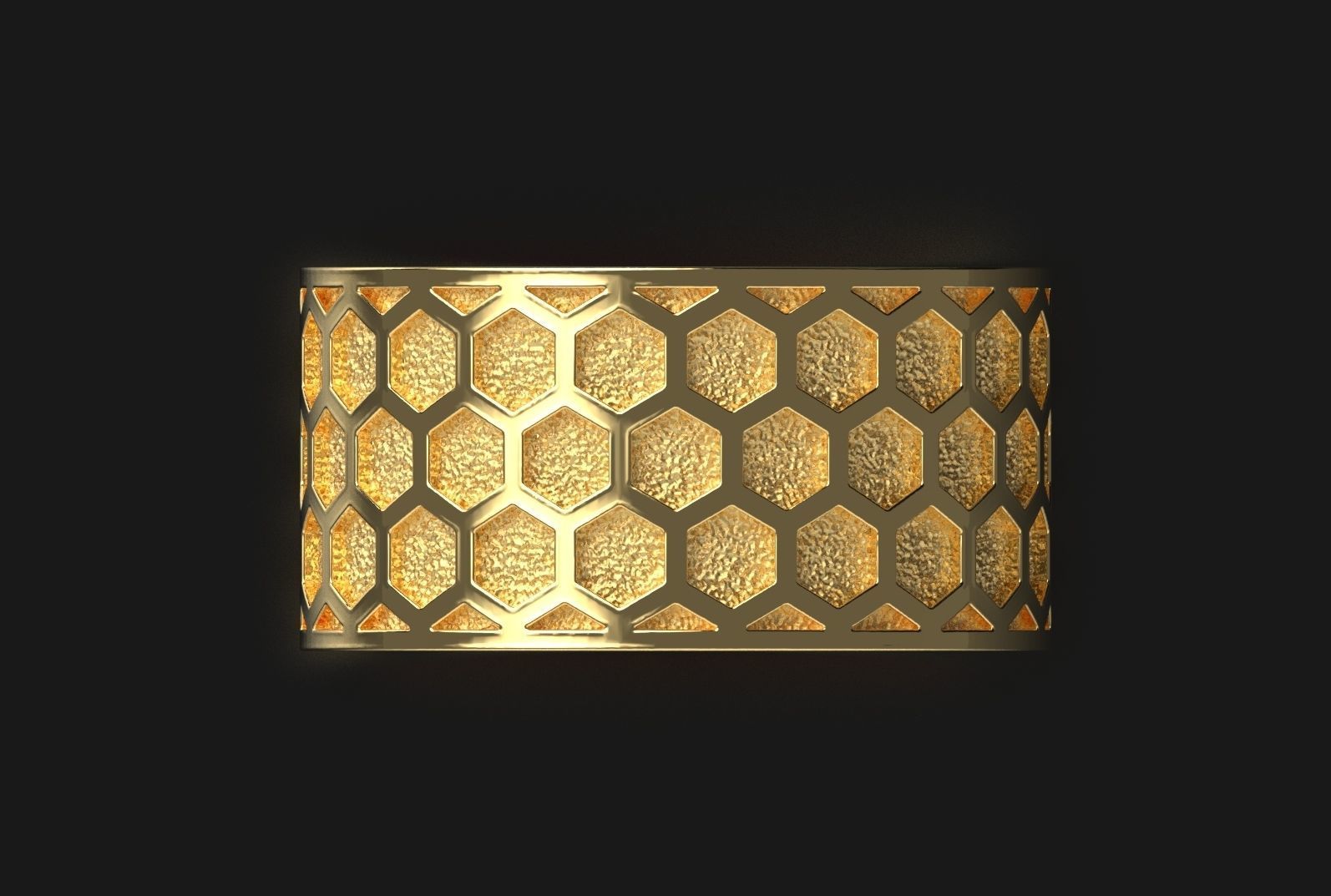 Stylish ring honeycomb hexagon structure 3D model 3D printable | CGTrader