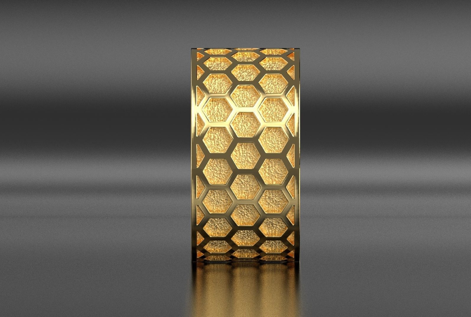 Stylish ring honeycomb hexagon structure 3D model 3D printable | CGTrader