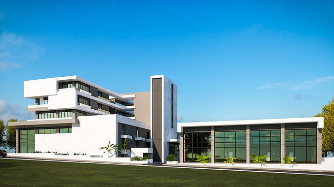 Commercial Building V2 3D model | CGTrader