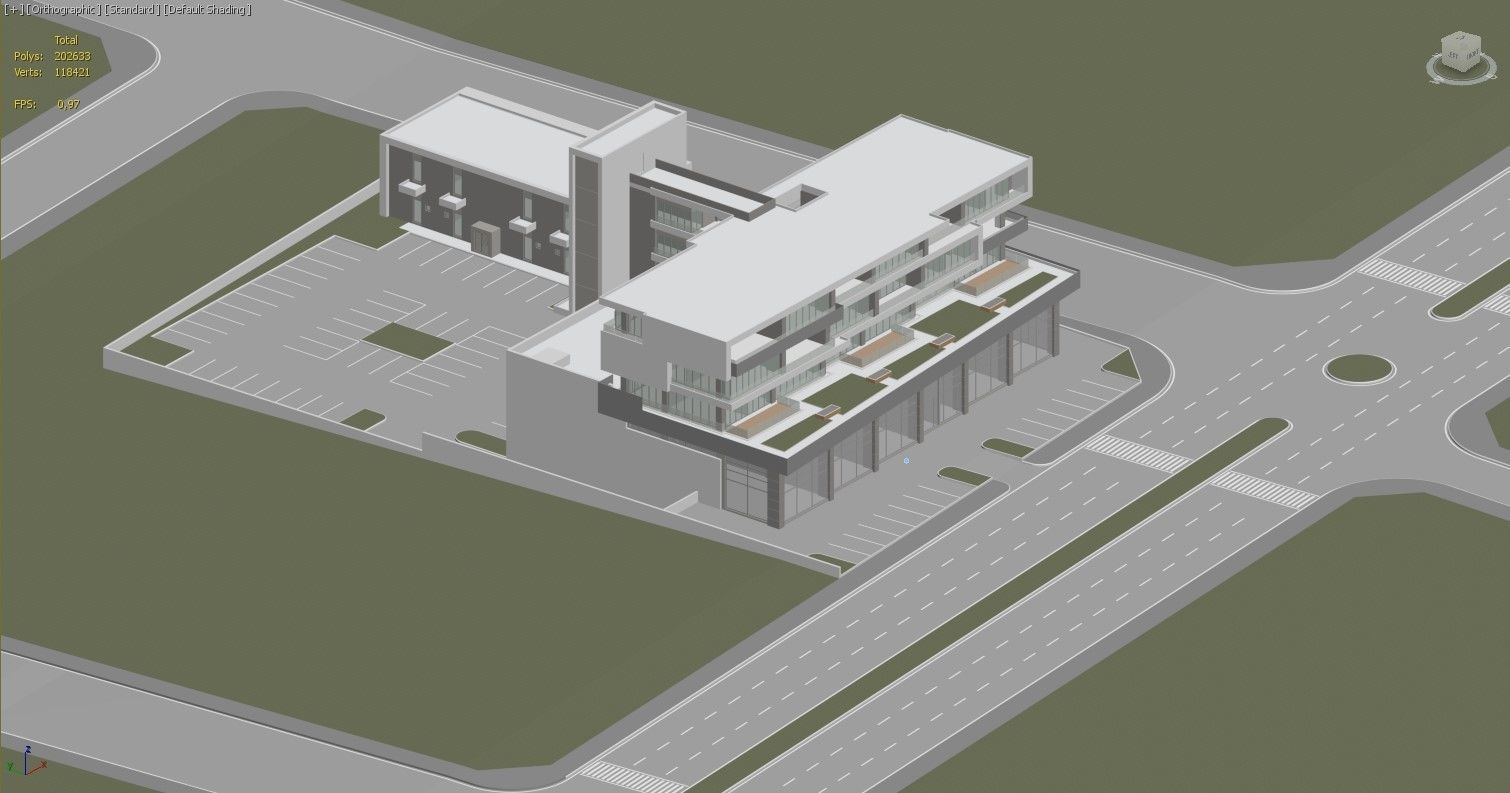 Commercial Building V2 3D model | CGTrader