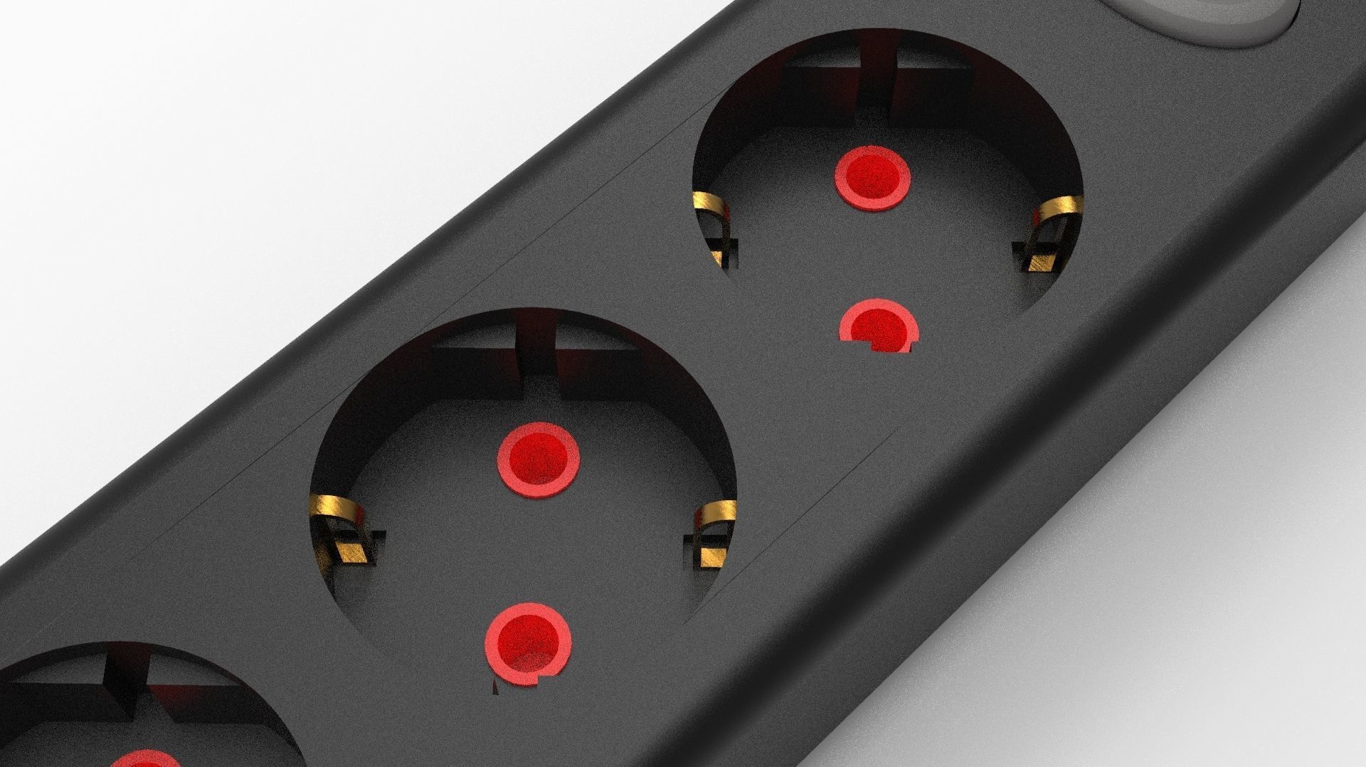 FOUR INPUT CORDED SOCKET 3D model | CGTrader