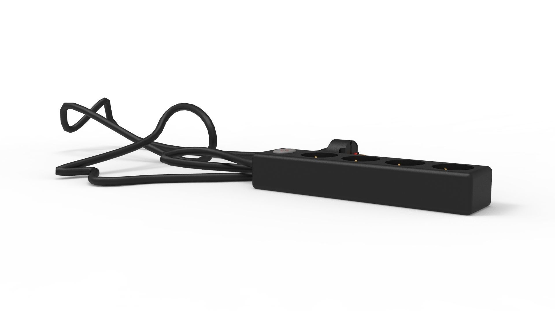 FOUR INPUT CORDED SOCKET 3D model | CGTrader