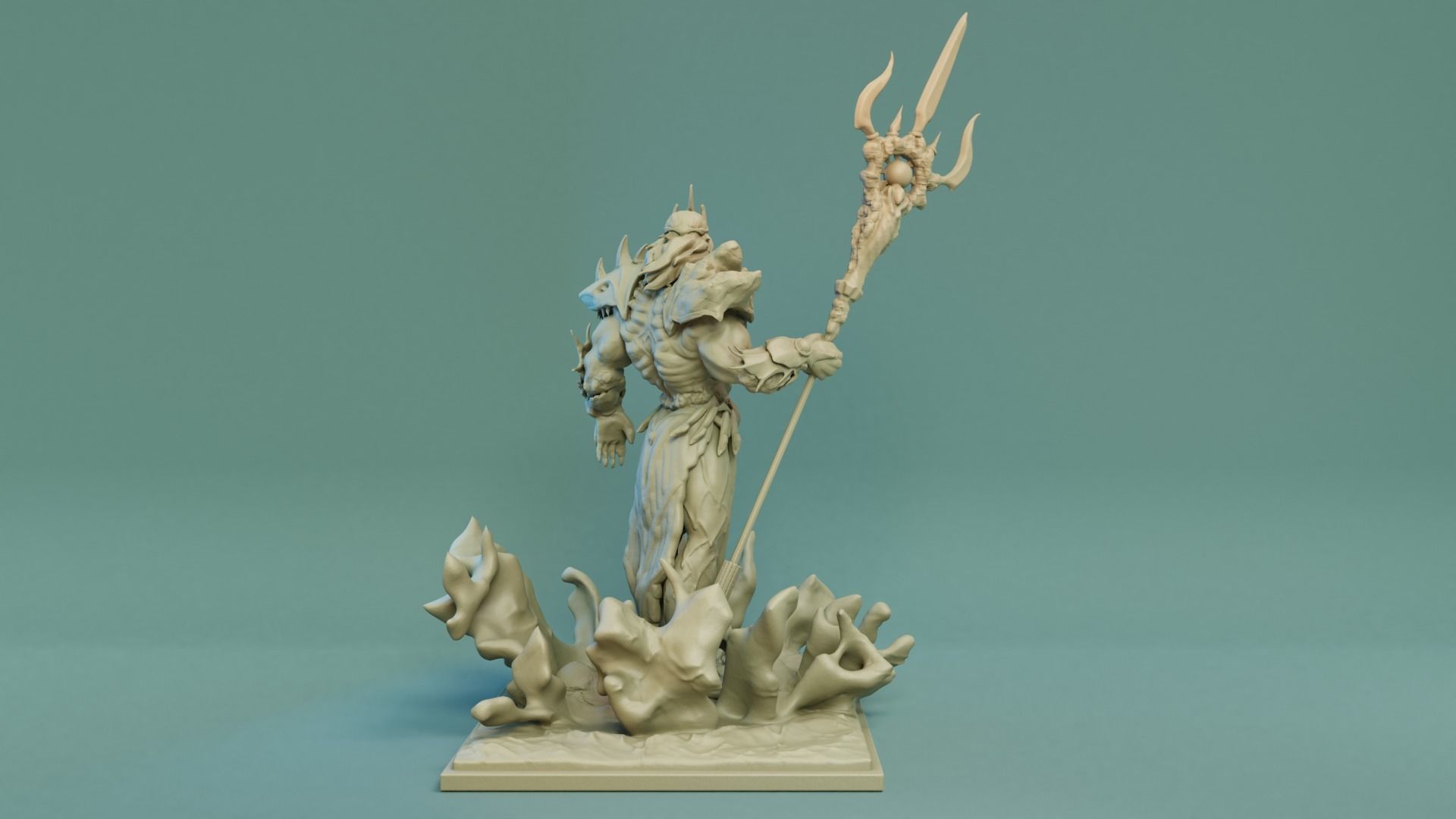 Poseidon 3D Print STL 3D model 3D printable | CGTrader