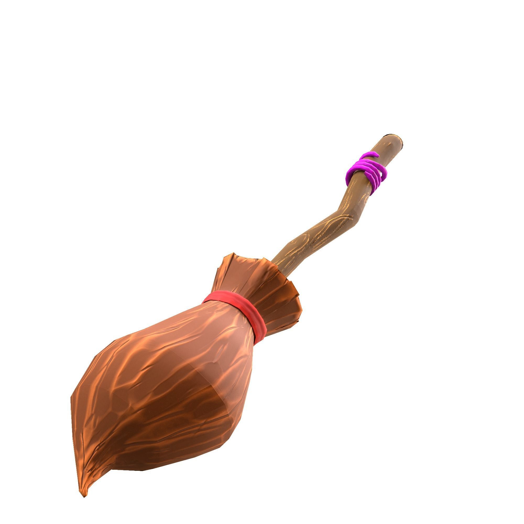 A low-poly 3D model of a stylized broom free VR / AR / low-poly 3D ...