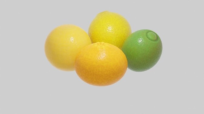 Citrus fruit - Lemon orange free 3D model | CGTrader