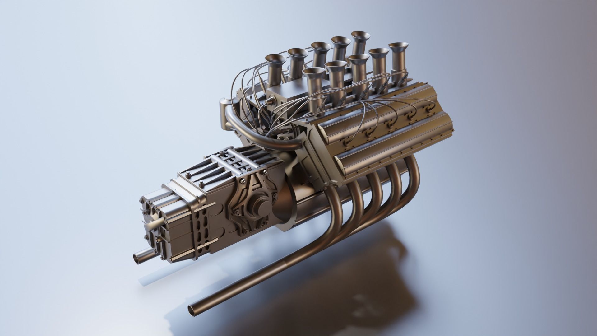 V10 car engine 3D model 3D model | CGTrader