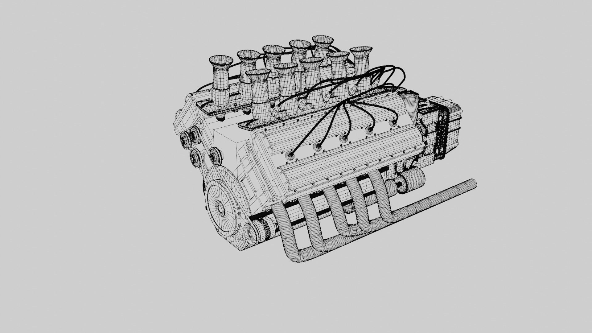 V10 car engine 3D model 3D model | CGTrader