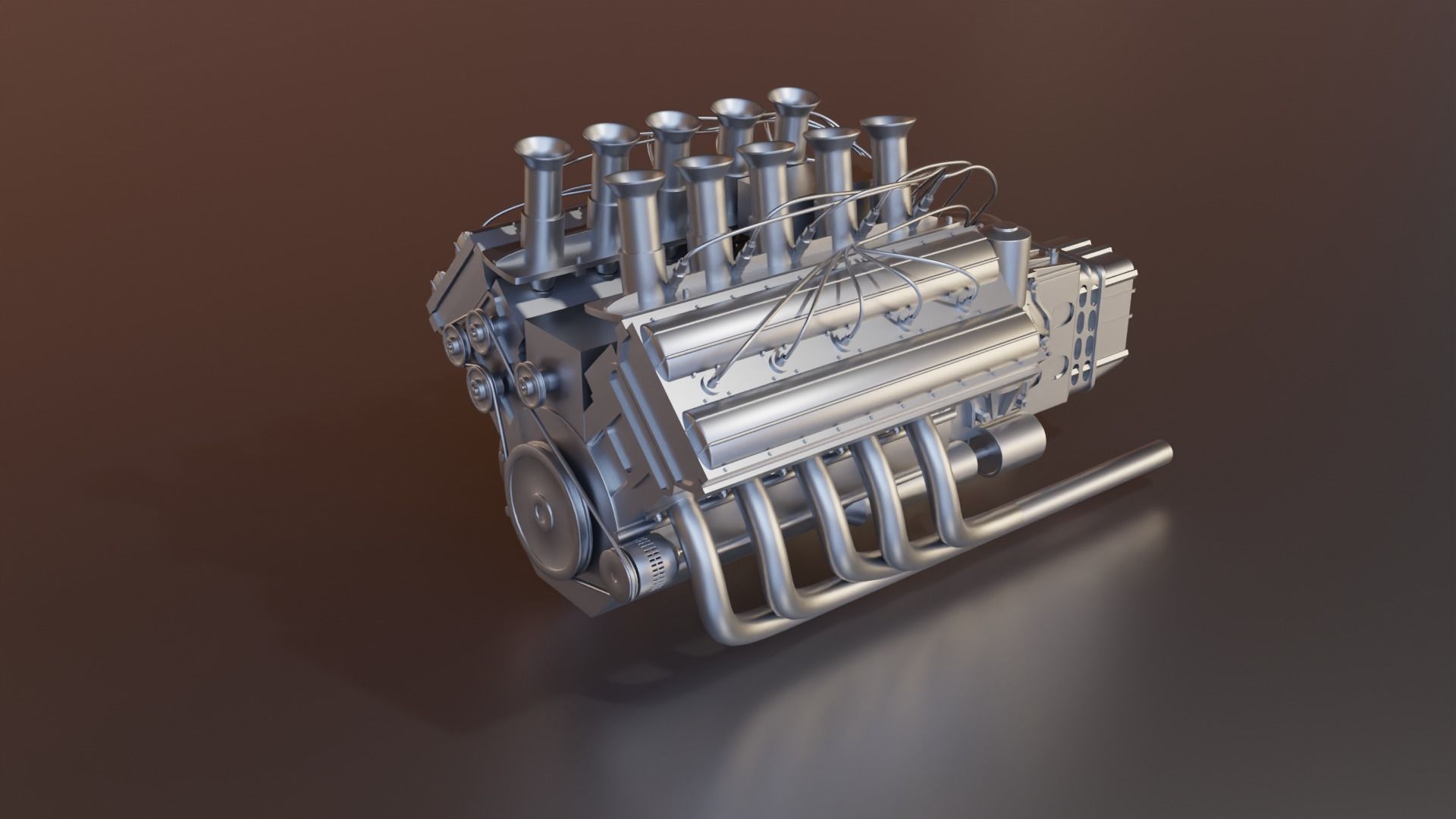 V10 car engine 3D model 3D model | CGTrader