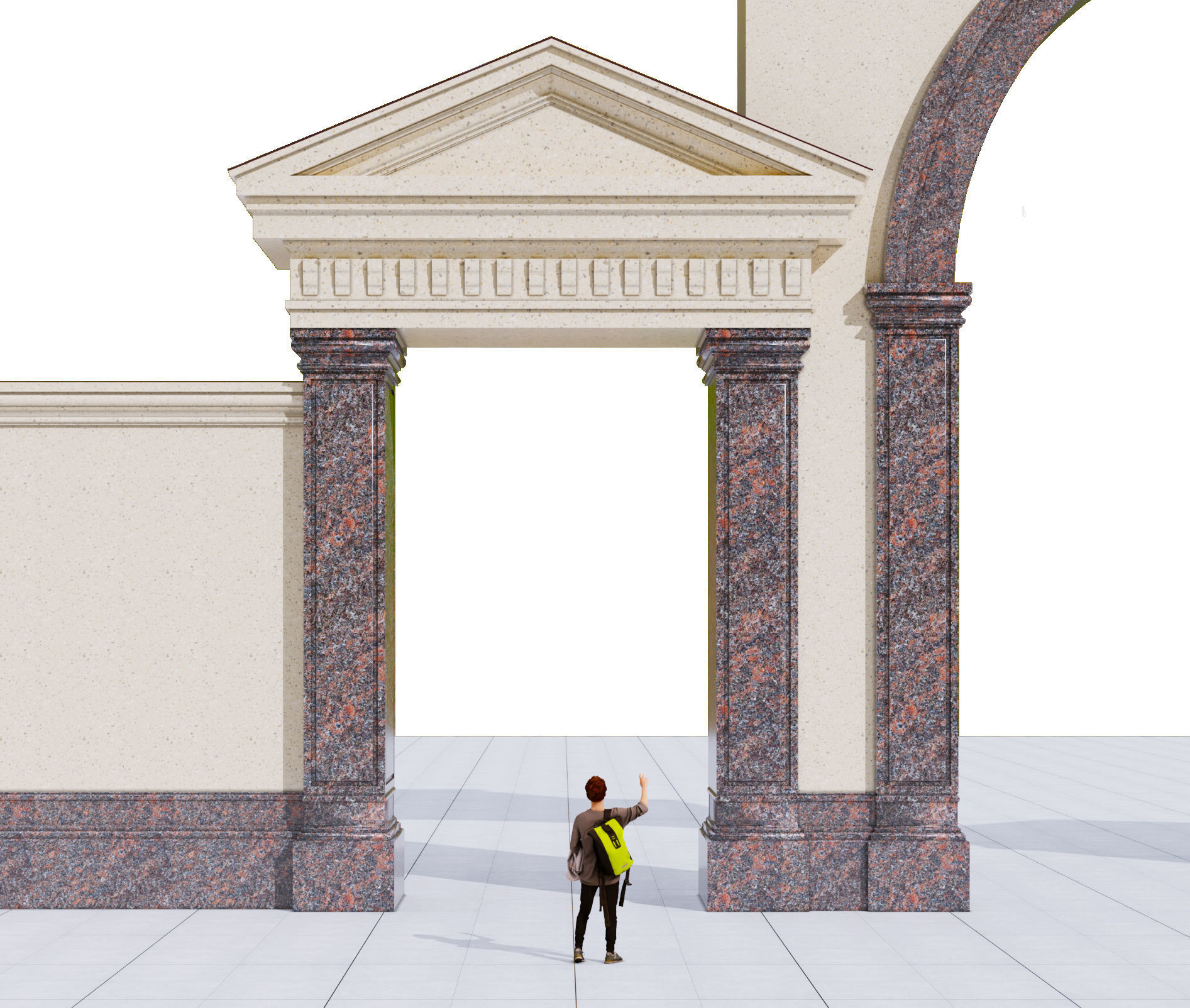 3D model Entrance arch VR / AR / low-poly | CGTrader