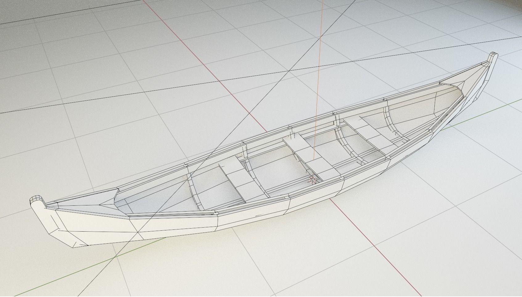 3D model Low Poly Boat viking canoe VR / AR / low-poly | CGTrader