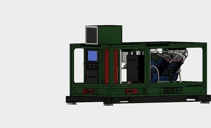 MAGNETIC GENERATOR 125 KW 3D model | CGTrader