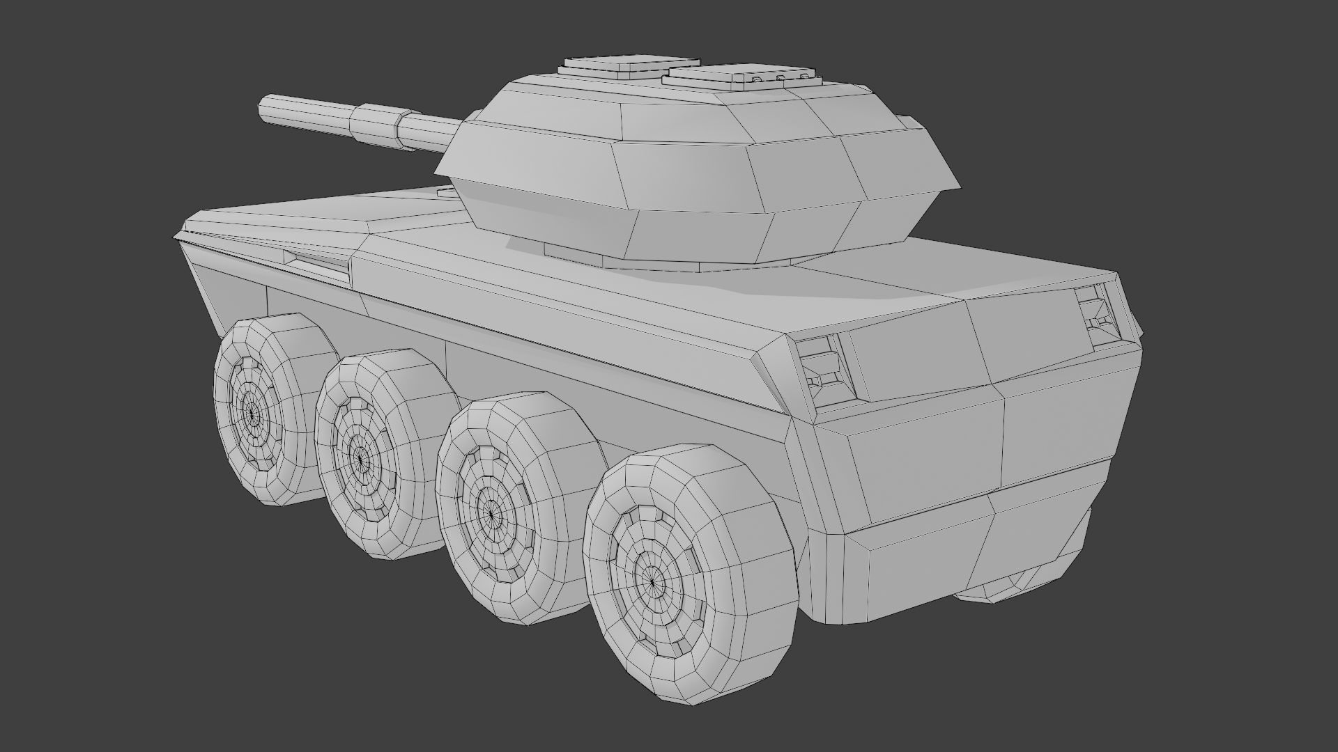 3D model Wheeled Stylized Tank VR / AR / low-poly | CGTrader