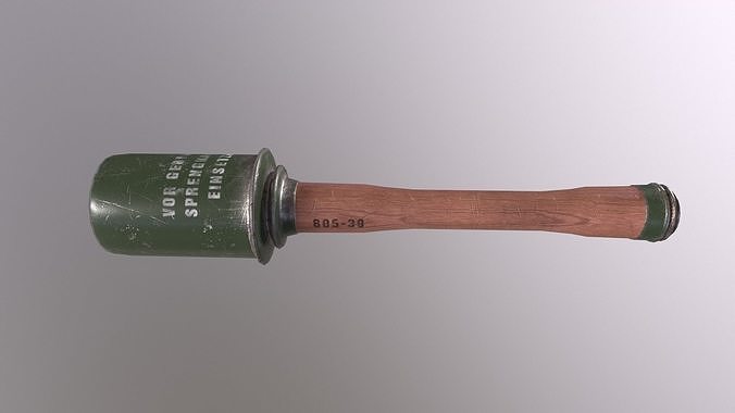 3D model Germany Grenade with PBR Low poly Game ready VR / AR / low ...