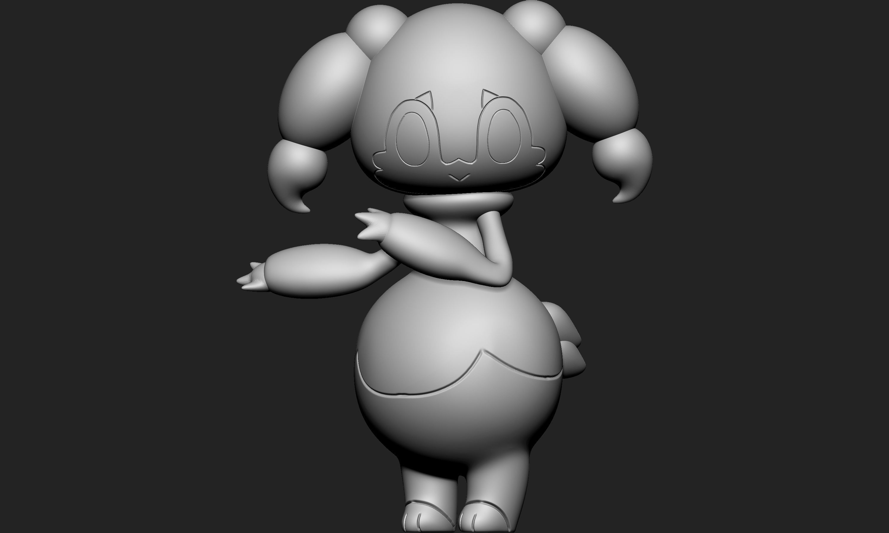 Pokemon - Female Indeedee 3D model 3D printable | CGTrader