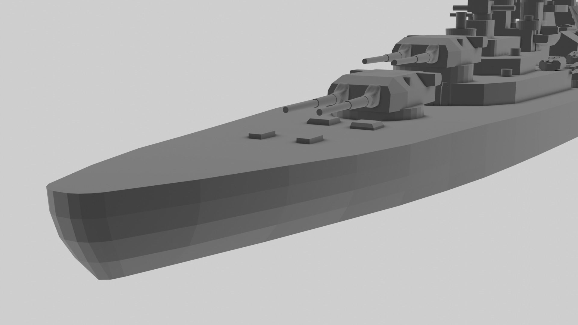 KMS Bismarck - Model for small scale printing 3D model 3D printable ...