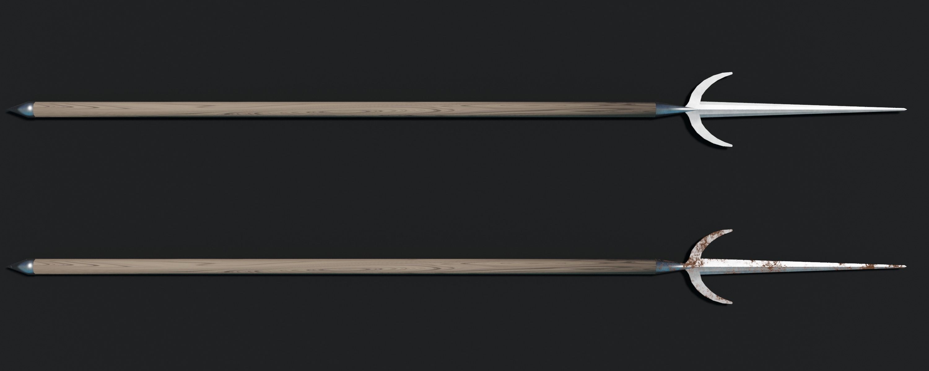 3D model Medieval Ranseur Spear VR / AR / low-poly | CGTrader