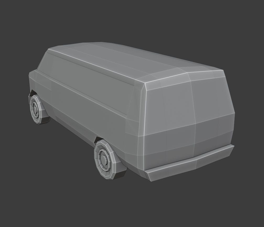 3D model Van Low Poly VR / AR / low-poly | CGTrader