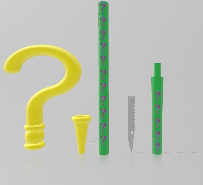 Classic Comic Book - Riddler Cane with Secret Knife 3D model 3D ...