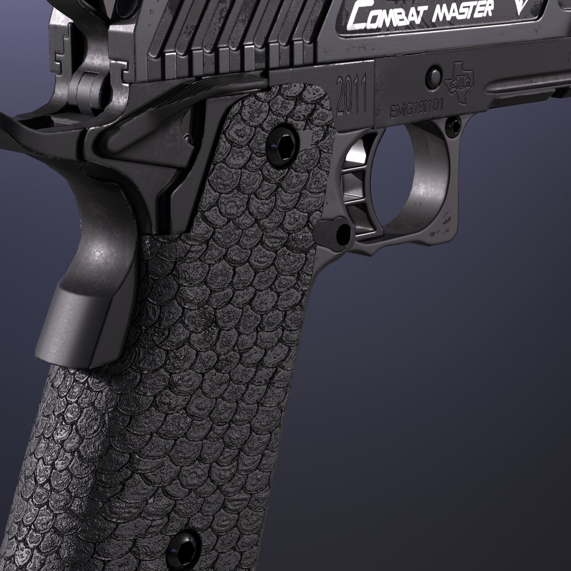 3D model STI 2011 Combat Master Taran Tactical John Wick pistol VR / AR ...