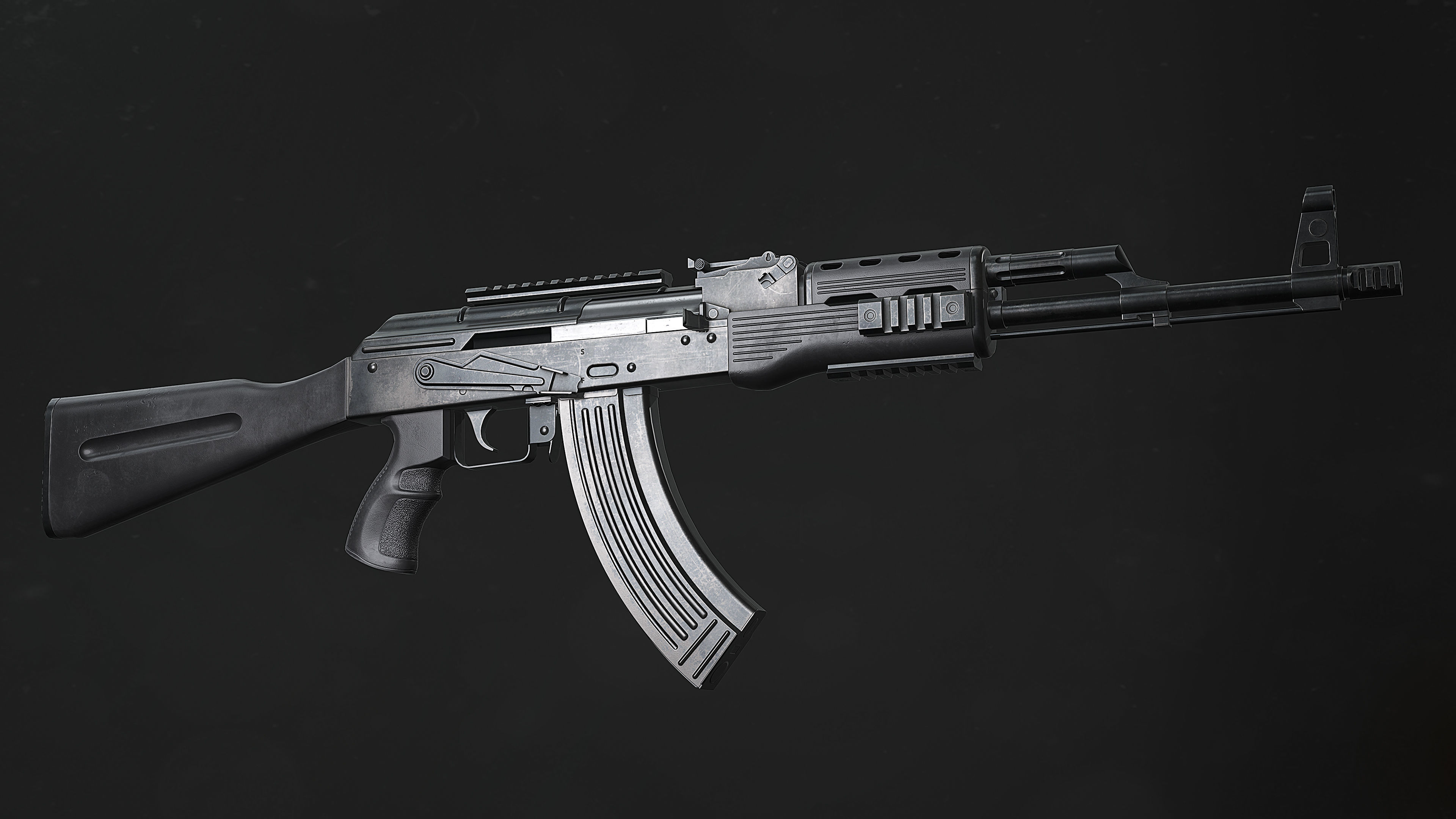 3D model AKM Assault Rifle VR / AR / low-poly | CGTrader