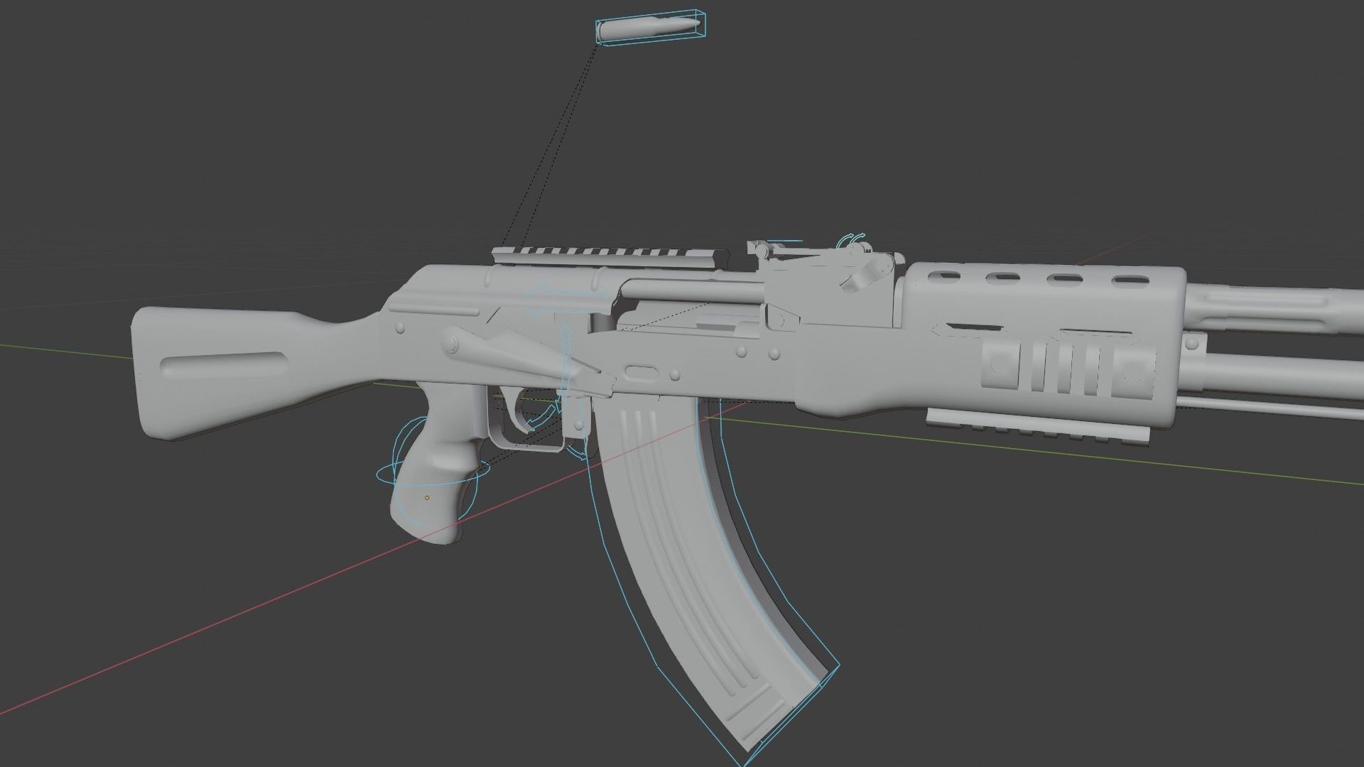 3D model AKM Assault Rifle VR / AR / low-poly | CGTrader