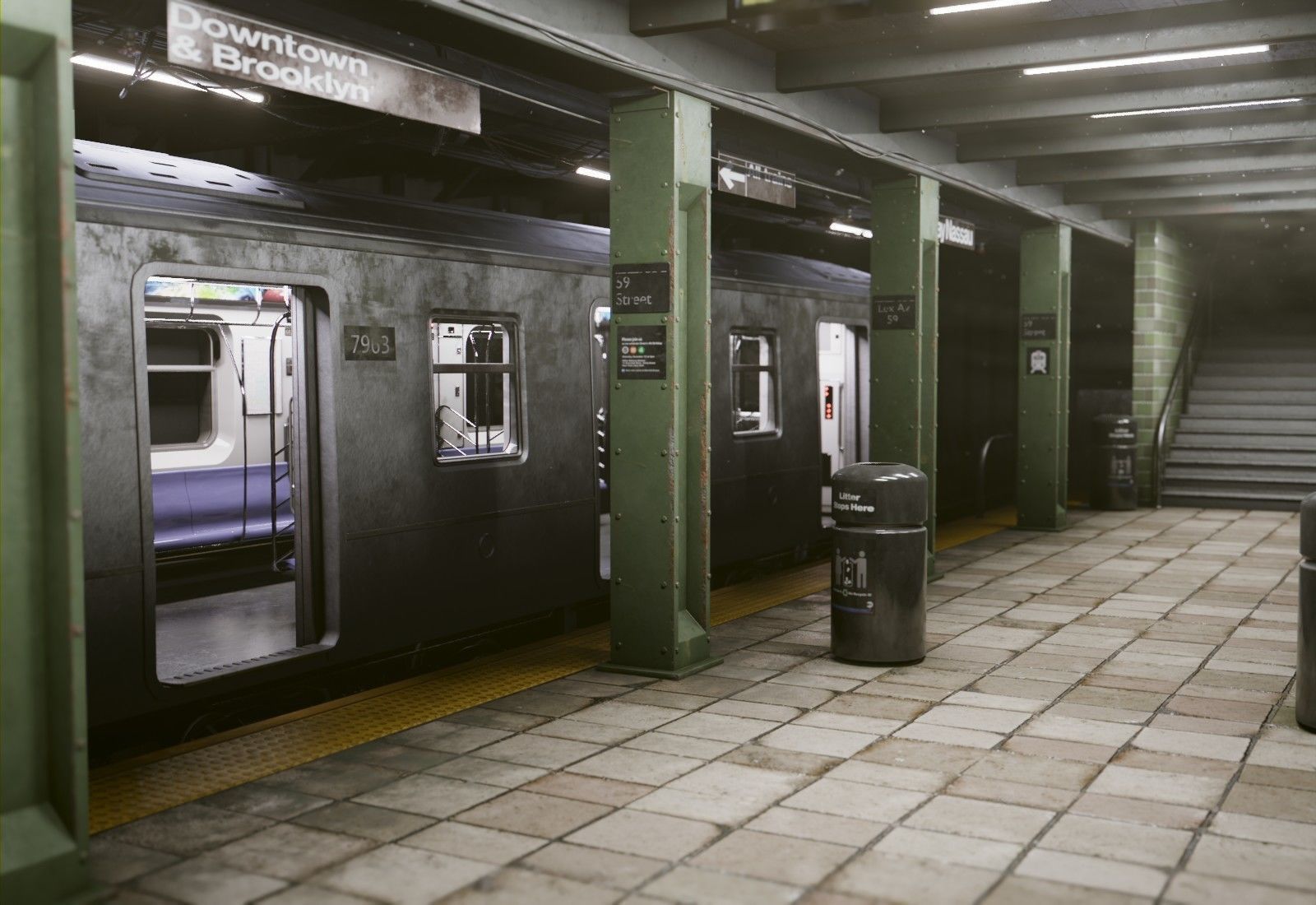 3D model Subway Station - Real Time - Scene VR / AR / low-poly | CGTrader