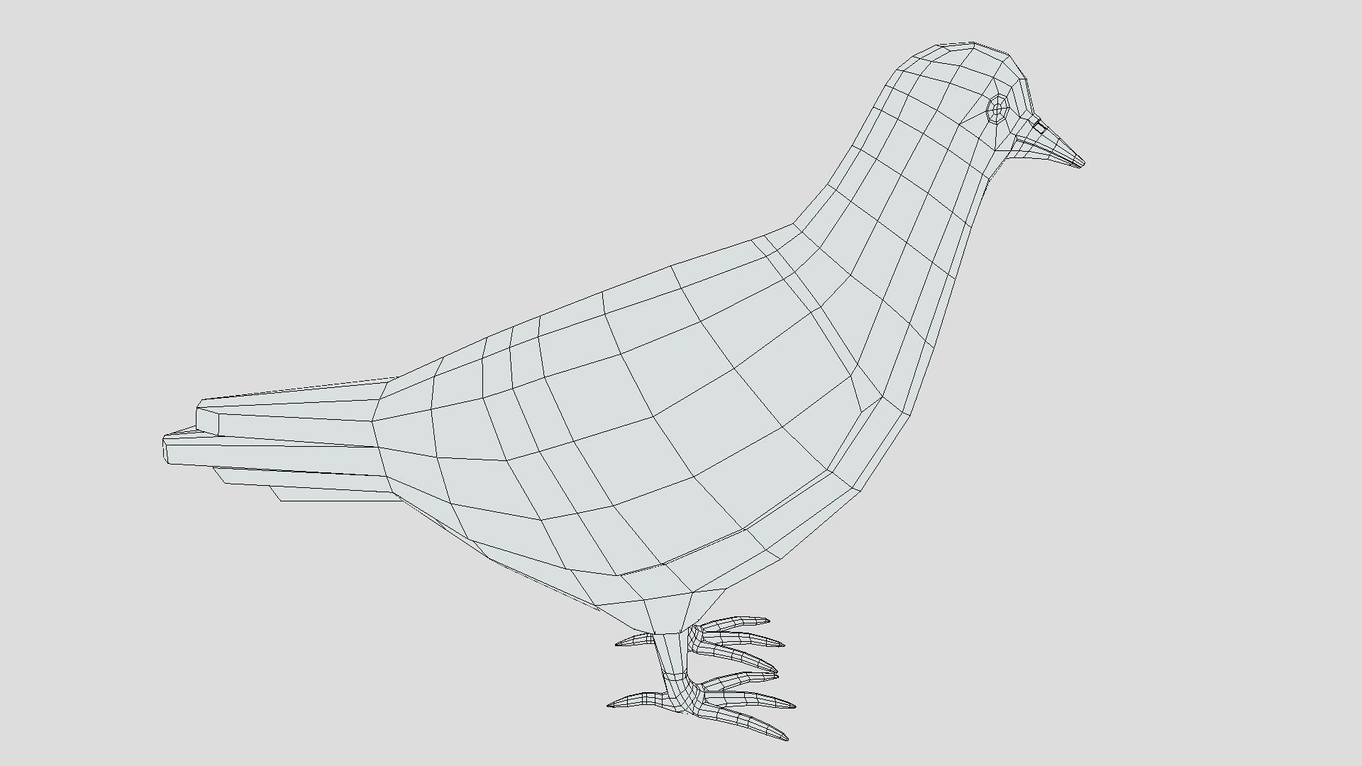 3D model Low Poly Cartoon White Pigeon VR / AR / low-poly | CGTrader