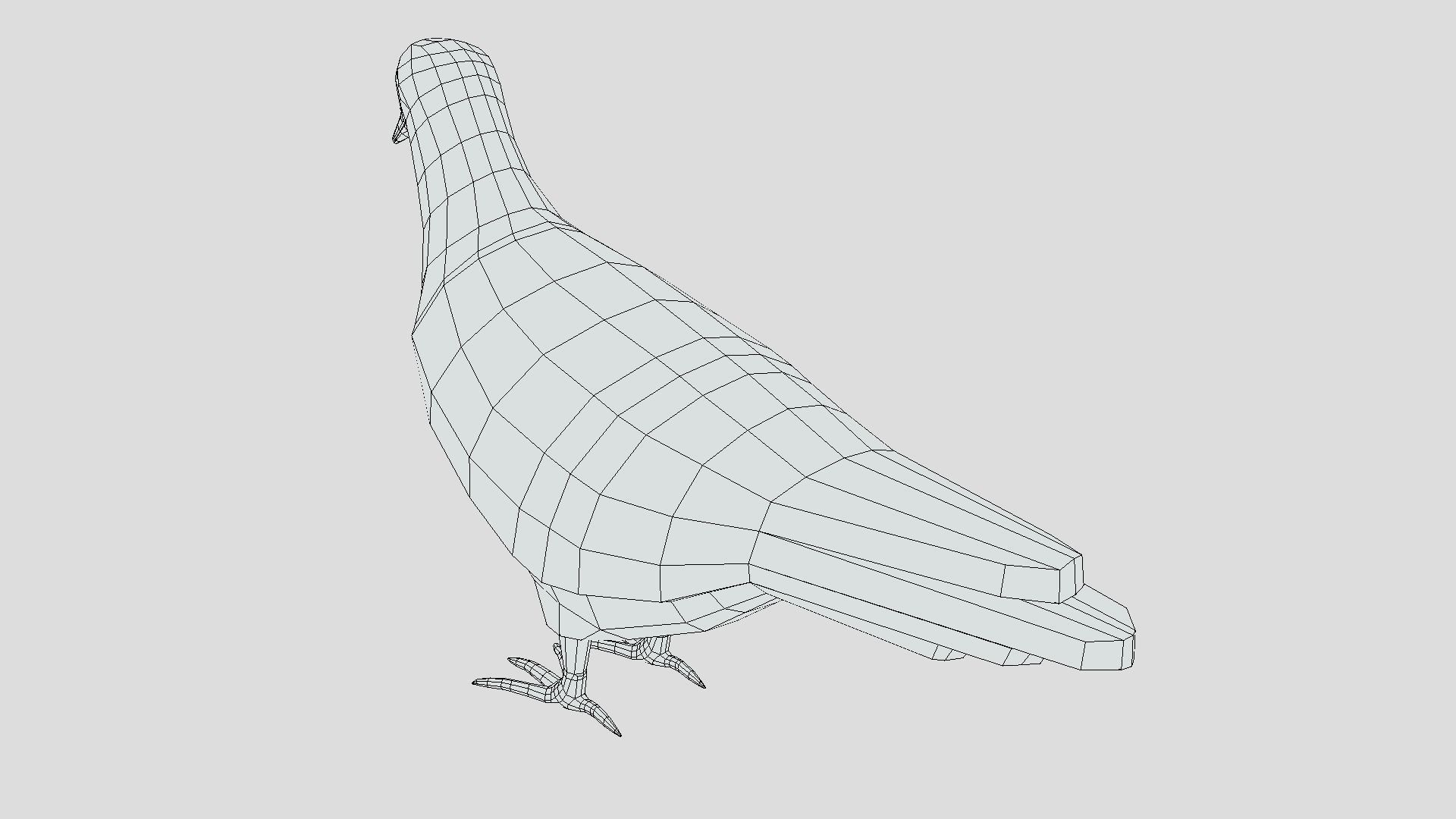 3D model Low Poly Cartoon White Pigeon VR / AR / low-poly | CGTrader