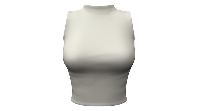 3D model Sleeveless Crop Top VR / AR / low-poly | CGTrader